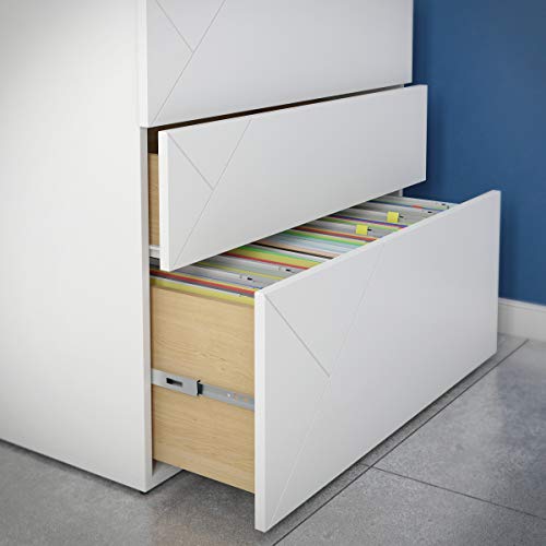 Nexera 608603 Atypik 3-Drawer Storage, White Filing Cabinet