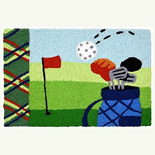 Jellybean Modern Indoor / Outdoor Mat Home Comfort Rugs 20" X 30" Rectangle Hole in One