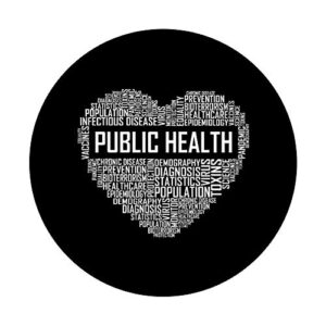 Public Health Heart Gift Healthcare Worker Epidemiologist PopSockets PopGrip: Swappable Grip for Phones & Tablets