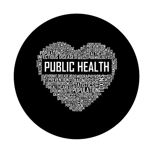 Public Health Heart Gift Healthcare Worker Epidemiologist PopSockets PopGrip: Swappable Grip for Phones & Tablets