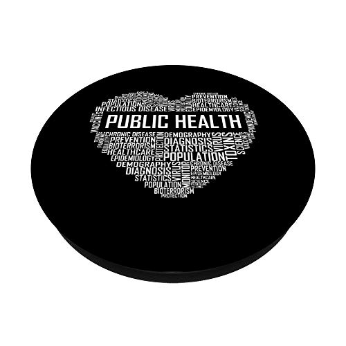 Public Health Heart Gift Healthcare Worker Epidemiologist PopSockets PopGrip: Swappable Grip for Phones & Tablets