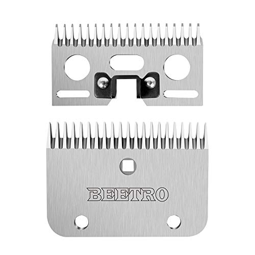 BEETRO 19 and 21 Teeth Horse Shears Replacement Blades, Professional Stainless Steel Clipper Blades for Horse Equine Goat Pony Cattle