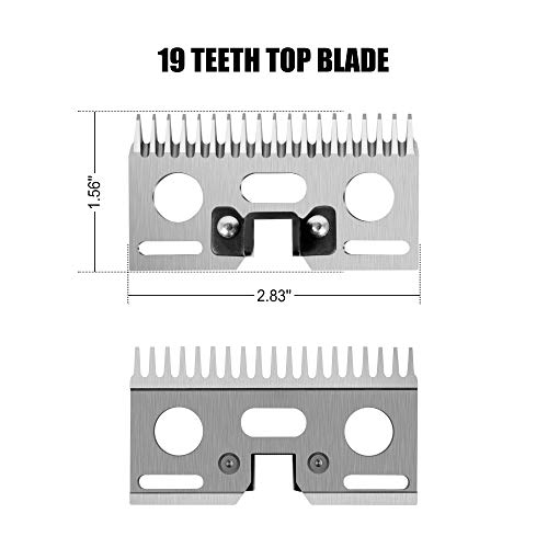 BEETRO 19 and 21 Teeth Horse Shears Replacement Blades, Professional Stainless Steel Clipper Blades for Horse Equine Goat Pony Cattle