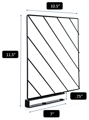 Home Hideout Shelf Dividers for Closet Organization (4-Pack; 10.5L x 11.5H x 0.75W in) || Metal Closet Shelf Divider; Perfect Closet Shelf Organizer, or for Bathroom and Kitchen Shelves (Matte Black)