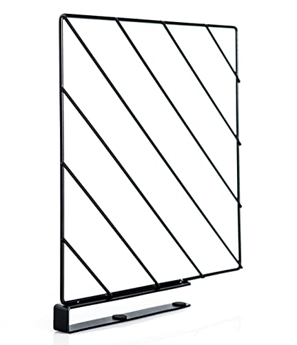 Home Hideout Shelf Dividers for Closet Organization (4-Pack; 10.5L x 11.5H x 0.75W in) || Metal Closet Shelf Divider; Perfect Closet Shelf Organizer, or for Bathroom and Kitchen Shelves (Matte Black)