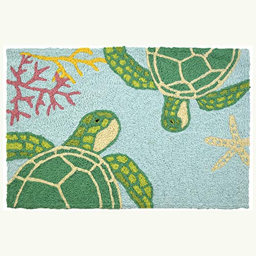 Floating Sea Turtles 20 x 30 Jellybean Accent Rug