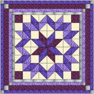 material maven easy quilt kit carpenters wheel purple passion!!