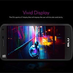 BLU C5L Android Cell Phone 5'' 16GB Memory Factory Unlocked 5.0'' Display -Black