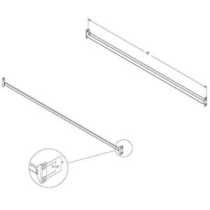 Wallace Flynn Bed Claw 76" Bolt-On Bed Rails for Twin and Full Size Beds