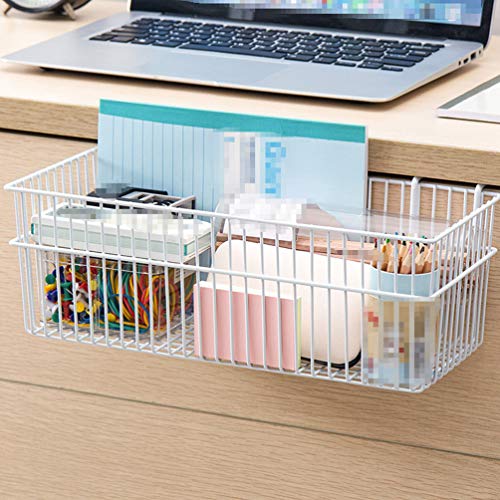 IMIKEYA Wire Wall Grid Panel Wall Mount Hanging Organizer Wire Metal Storage Shelf Rack Wall Decors