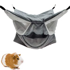 oncpcare small pet cage hammock, triple-layer sugar glider hammock, hamster cage accessories bedding cozy small animals bed for chinchilla parrot sugar glider ferrets rat hamster rat playing sleeping