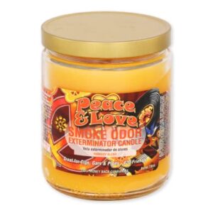 Smoke Odor Exterminator Jar Candle,Peace & Love. Including 13 oz Wax.