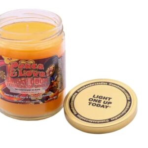 Smoke Odor Exterminator Jar Candle,Peace & Love. Including 13 oz Wax.