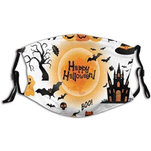 halloween face_masks for adults dust washable reusable halloween face bandanas indoor and outdoor activities (halloween#29)