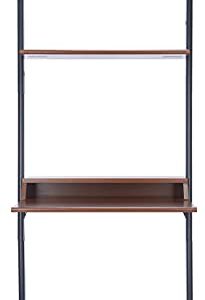 Safavieh Home Collection Pamella Honey Brown and Charcoal 2-Shelf Leaning Desk DSK9400A, 0