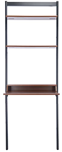 Safavieh Home Collection Pamella Honey Brown and Charcoal 2-Shelf Leaning Desk DSK9400A, 0