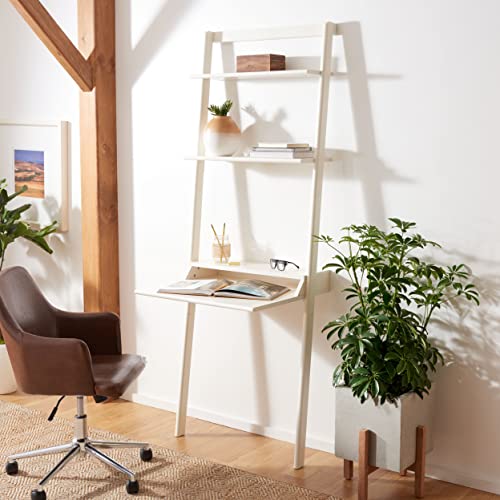 Safavieh Home Collection Pamella White 2-Shelf Leaning Desk DSK9400B, 0