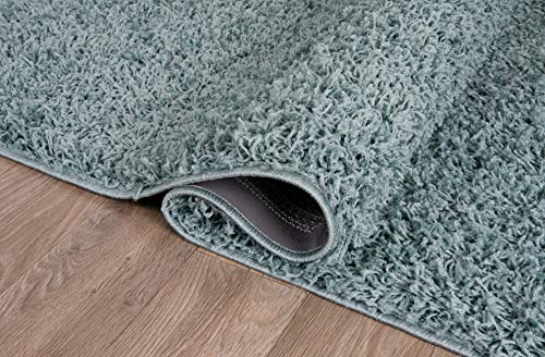 Rugshop Solid Cozy Plush Shag Area Rug 5' x 7' Blue