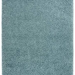 Rugshop Solid Cozy Plush Shag Area Rug 5' x 7' Blue