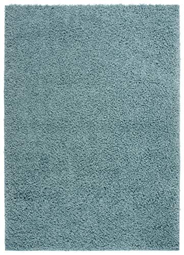 Rugshop Solid Cozy Plush Shag Area Rug 5' x 7' Blue