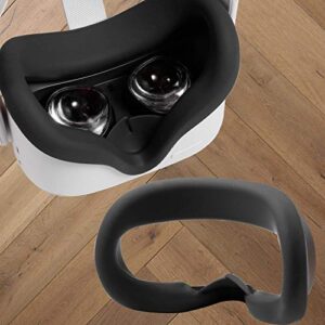 topcovos newest vr silicone interfacial cover for oculus quest 2 face protect skin sweatproof lightproof anti-leakage