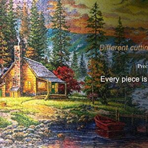 Jigsaw Puzzles 1000 Pieces for Adults and Kids – Large Format Thick Lasting Jigsaw Puzzle for Teens (Autumn Hut)