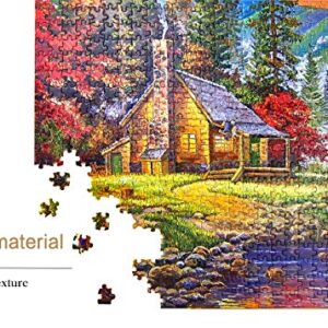 Jigsaw Puzzles 1000 Pieces for Adults and Kids – Large Format Thick Lasting Jigsaw Puzzle for Teens (Autumn Hut)