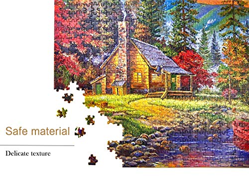 Jigsaw Puzzles 1000 Pieces for Adults and Kids – Large Format Thick Lasting Jigsaw Puzzle for Teens (Autumn Hut)