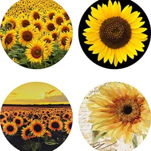 4 Pack Foldable Expanding Cell Phone Finger Stand Holder Compatible with All Smartphones and Tablets Yellow Sunset Field Sunflower