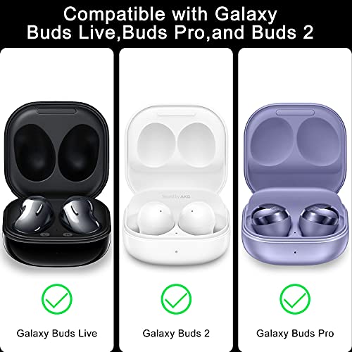 HALLEAST for Galaxy Buds 2 Pro Case/Galaxy Buds 2 Case/Galaxy Buds Pro Case/Buds Live Case Cover, TPU Carrying Case for Women Girl (Support Wireless Charging), Cute Pink