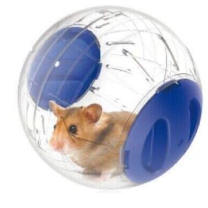 3Colors Hamster Exercise Ball Plastic Hamster Toy Roll-Around Mini Ball Exercise Wheels for Small Animal Hamster Gerbil(Blue)