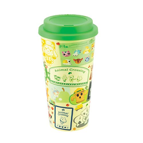 Paladone PP7723NN Animal Crossing Travel Mug Officially Licensed Merchandise, Plastic, Multicolour,350 ml