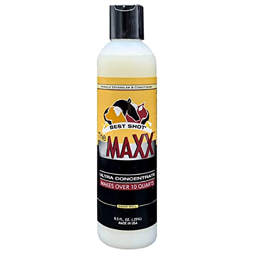 Best Shot The MAXX Ultra Concentrate Miracle Detangler and Conditioner, Moisturizing Conditioner for Pets, Hypoallergenic, 8.5 Oz.