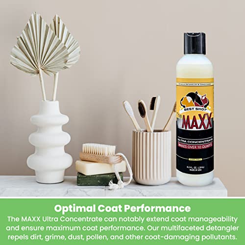 Best Shot The MAXX Ultra Concentrate Miracle Detangler and Conditioner, Moisturizing Conditioner for Pets, Hypoallergenic, 8.5 Oz.