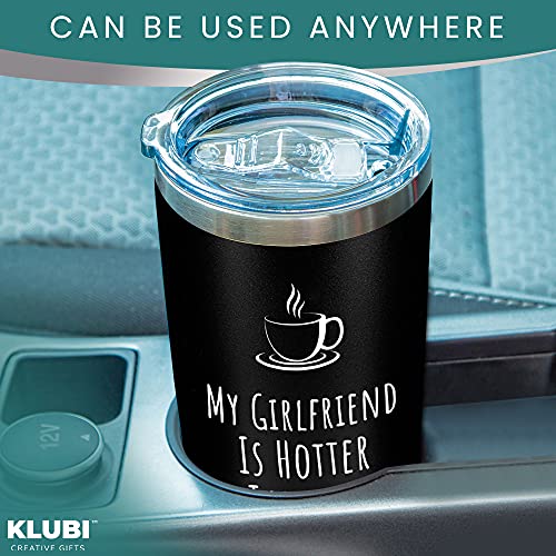 KLUBI Boyfriend Gifts from Girlfriend- Travel Coffee Tumbler/Mug 20oz Insulated Stainless Steel - Funny Gift Idea for Year Anniversary, Valentines Day, Cute Presents, 1, Birthday