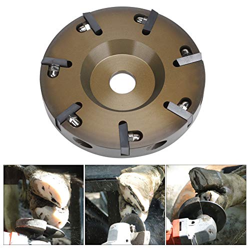 Electric Hoof Knife Tool, Aluminium Alloy Hoof Nipper Tools, Professional Hoof Trimming Disc Plate, High Strength Hoof Trimming Disc Plate Tool for Livestock Sheep Cattles Horses(7 Blades)