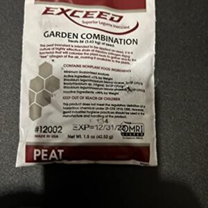 Exceed Pea and Bean Inoculant - Nitrogen for Peas and Beans - Garden Combo - Treats 8 Pounds of Seed - (1.5 OZ)