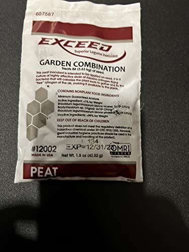 Exceed Pea and Bean Inoculant - Nitrogen for Peas and Beans - Garden Combo - Treats 8 Pounds of Seed - (1.5 OZ)