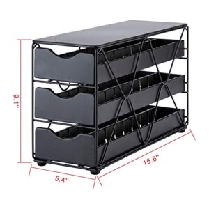 Flagship for Nespresso Pod Holder Drawer Large Mullti Tier Coffee Pod Holder Vertuo (3 Tier (60Pods))