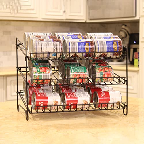 FixtureDisplays® 16" x 12.5" x 10" Wire Rack for Countertop Use with 3 Open Shelves, Black 10085-NPF