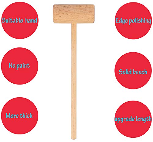 8.26" Wooden Crab Mallets Crab Hammers Lobster Seafood Crackers (32 Pcs)