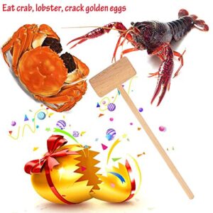 8.26" Wooden Crab Mallets Crab Hammers Lobster Seafood Crackers (32 Pcs)