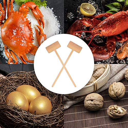 8.26" Wooden Crab Mallets Crab Hammers Lobster Seafood Crackers (32 Pcs)