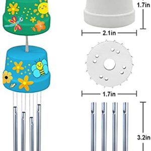 2-Pack Make A Wind Chime Kits - Arts & Crafts Construct & Paint Wind Powered Musical Chime DIY Gift for Kids, Boys Girls