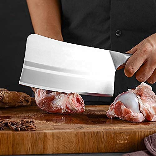 Kitory Meat Cleaver, Heavy Duty Chinese Chef Knife, German Steel Multi-Purpose Kitchen Knife with Comfortable Pearwood Handle, Gift Box Included, 7 inch Bone Chopping Knife,