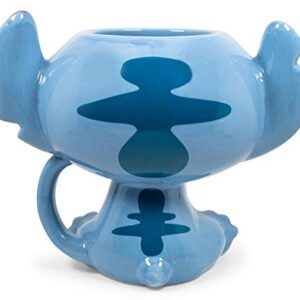 Disney Lilo & Stitch 3D Sculpted Ceramic Coffee Mug | Official Kitchen Accessories | Collectible Drinkware For Home Kitchen Bar Set | Holds 15 Ounces