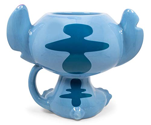 Disney Lilo & Stitch 3D Sculpted Ceramic Coffee Mug | Official Kitchen Accessories | Collectible Drinkware For Home Kitchen Bar Set | Holds 15 Ounces