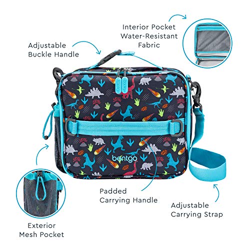 Bentgo Prints Insulated Lunch Bag Set With Kids Bento-Style Lunch Box (Dinosaur)