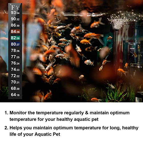 Aquarium Thermometer Sticker Fish Tank Temperature Sticker Brewing Thermometer Strip Adhesive Thermometer Sticker for Fish Tank Storage Tank Wine Jar by AikTryee