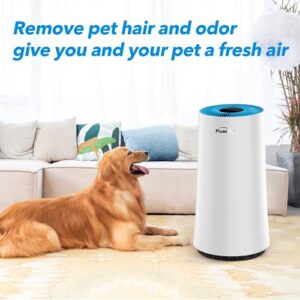 PURITIX Air Purifier with True HEPA, 23dB Quiet Desktop Home Air Purifiers with Timer, Child Lock for Smoke, Pet Dander